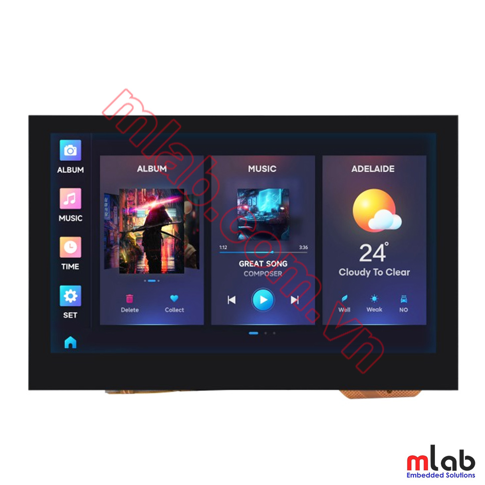 Màn hình HMI ESP32-S3 4.3inch, Cảm ứng điện dung, 800×480, 5-point Touch, 32-bit LX7 Dual-core ...